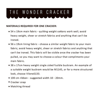 The Wonder Cracker Sewing Pattern - stitch your own Christmas Crackers ...